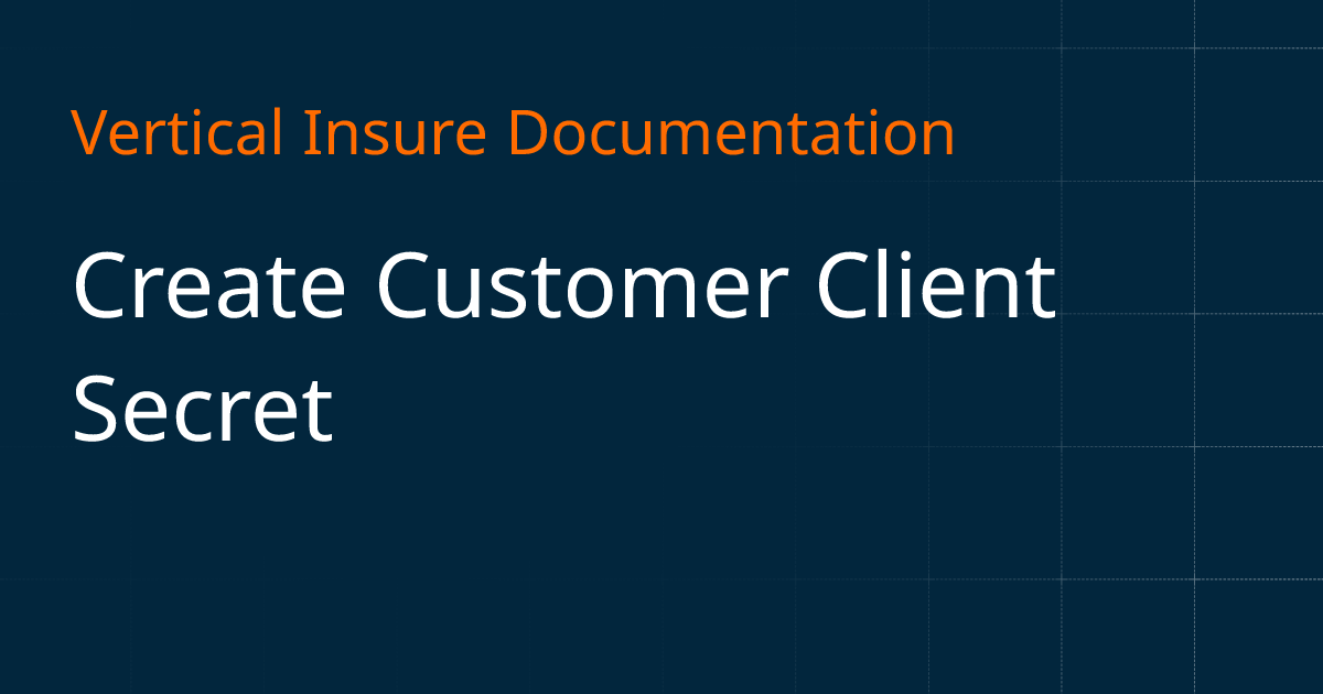 Create Customer Client Secret