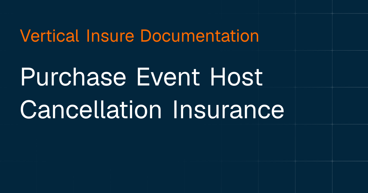 Purchase Event Host Cancellation Insurance